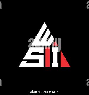 WSI triangle letter logo design with triangle shape. WSI triangle logo ...