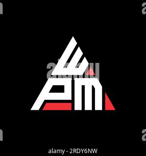 WPM triangle letter logo design with triangle shape. WPM triangle logo ...
