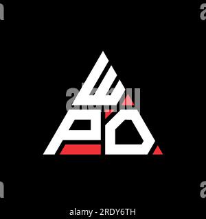 WPO triangle letter logo design with triangle shape. WPO triangle logo ...