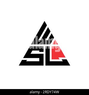 WSL triangle letter logo design with triangle shape. WSL triangle logo ...