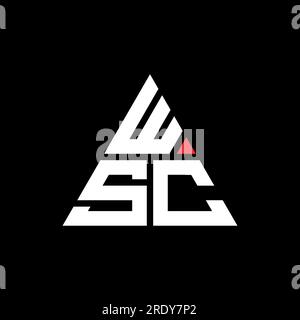 WSC triangle letter logo design with triangle shape. WSC triangle logo ...