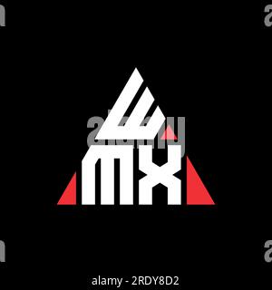 WMX triangle letter logo design with triangle shape. WMX triangle logo ...