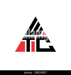 WTC triangle letter logo design with triangle shape. WTC triangle logo ...