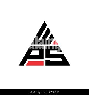 WPS triangle letter logo design with triangle shape. WPS triangle logo ...