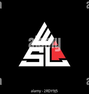 WSL triangle letter logo design with triangle shape. WSL triangle logo ...