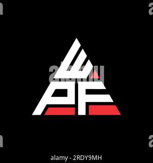 WPF triangle letter logo design with triangle shape. WPF triangle logo ...