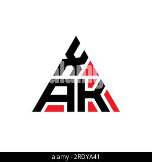 XAK letter logo design with polygon shape. XAK polygon and cube shape ...