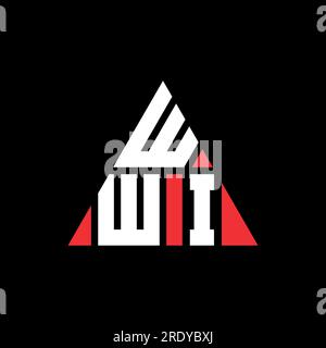 WWI triangle letter logo design with triangle shape. WWI triangle logo ...