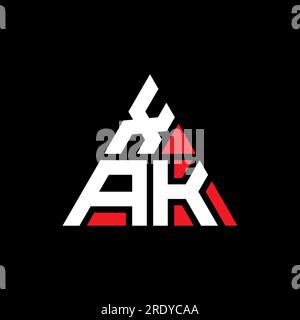 XAK letter logo design with polygon shape. XAK polygon and cube shape ...