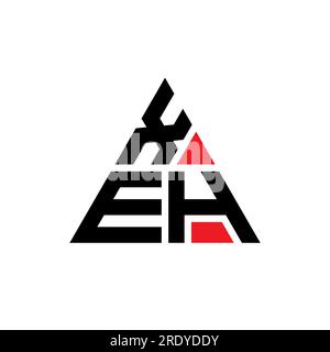 XEH letter logo design with polygon shape. XEH polygon and cube shape ...