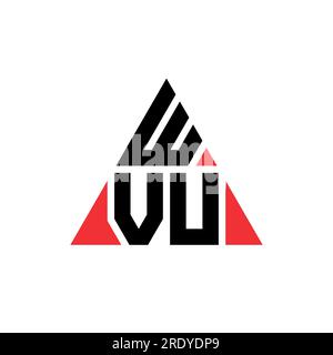 WVU triangle letter logo design with triangle shape. WVU triangle logo ...