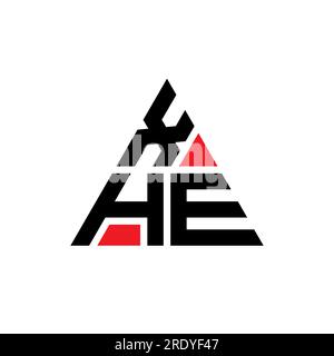 XHE triangle letter logo design with triangle shape. XHE triangle logo ...