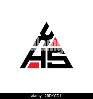 XHS triangle letter logo design with triangle shape. XHS triangle logo ...