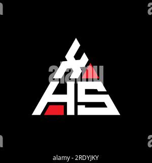 XHS triangle letter logo design with triangle shape. XHS triangle logo ...