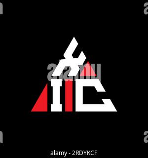 XIC triangle letter logo design with triangle shape. XIC triangle logo ...