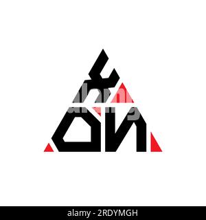 XON triangle letter logo design with triangle shape. XON triangle logo ...