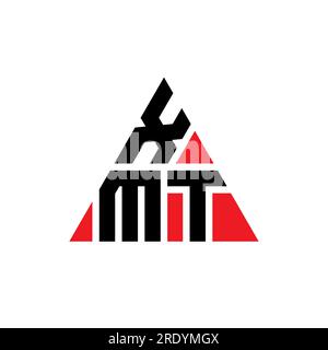 XMT triangle letter logo design with triangle shape. XMT triangle logo ...
