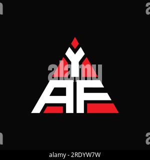 YAF triangle letter logo design with triangle shape. YAF triangle logo ...