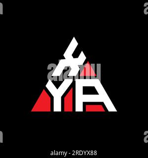 XYA triangle letter logo design with triangle shape. XYA triangle logo ...