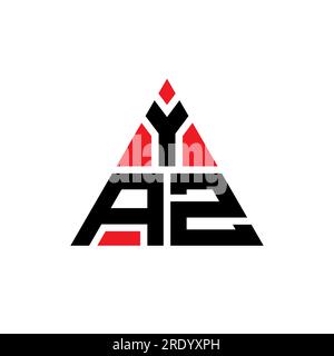 YAZ triangle letter logo design with triangle shape. YAZ triangle logo ...
