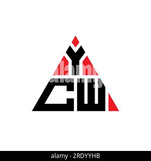 YCW triangle letter logo design with triangle shape. YCW triangle logo ...