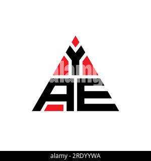 YAE triangle letter logo design with triangle shape. YAE triangle logo ...