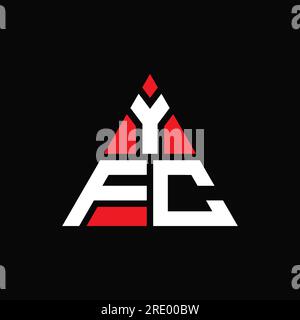 YFC triangle letter logo design with triangle shape. YFC triangle logo ...
