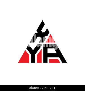 XYA triangle letter logo design with triangle shape. XYA triangle logo ...