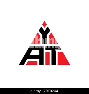 YAT triangle letter logo design with triangle shape. YAT triangle logo ...
