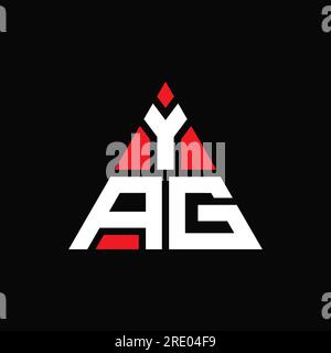 YAG triangle letter logo design with triangle shape. YAG triangle logo ...