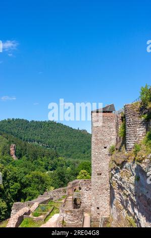 Fleckenstein castle ruins with view of Vosges countryside, Lembach ...