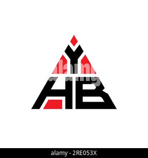 YHB triangle letter logo design with triangle shape. YHB triangle logo ...