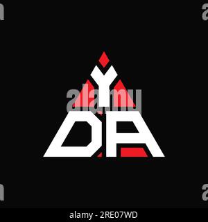 YDA triangle letter logo design with triangle shape. YDA triangle logo ...