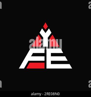 YFE triangle letter logo design with triangle shape. YFE triangle logo ...