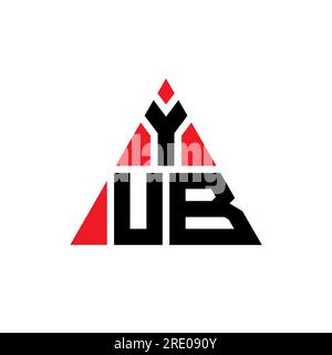 YUB triangle letter logo design with triangle shape. YUB triangle logo ...