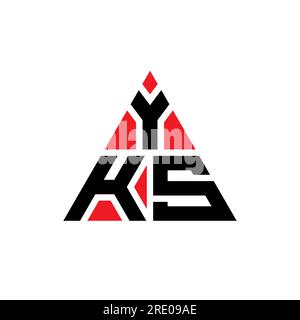 YKS triangle letter logo design with triangle shape. YKS triangle logo ...