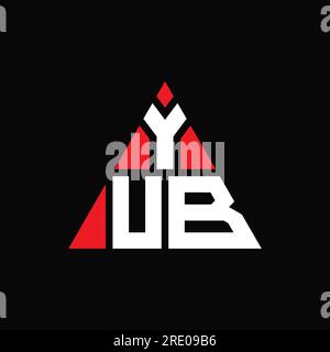 YUB triangle letter logo design with triangle shape. YUB triangle logo ...