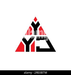 YYJ triangle letter logo design with triangle shape. YYJ triangle logo ...