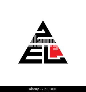 ZEL triangle letter logo design with triangle shape. ZEL triangle logo ...
