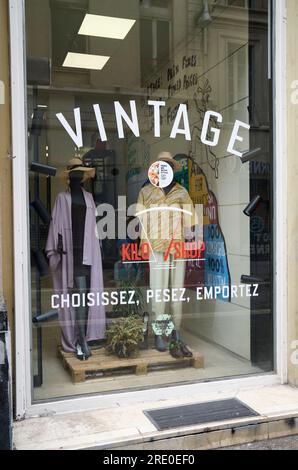 Vintage Kilo Shop Marseille France Stock Photo - Alamy