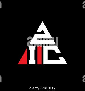 ZIC triangle letter logo design with triangle shape. ZIC triangle logo ...