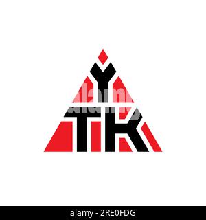 YTK triangle letter logo design with triangle shape. YTK triangle logo ...