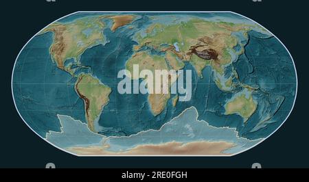Antarctica tectonic plate on the Wiki style elevation map in the ...