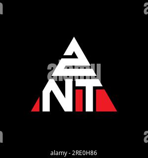 ZNT triangle letter logo design with triangle shape. ZNT triangle logo ...