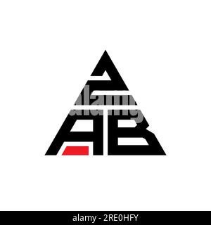 ZAB triangle letter logo design with triangle shape. ZAB triangle logo ...