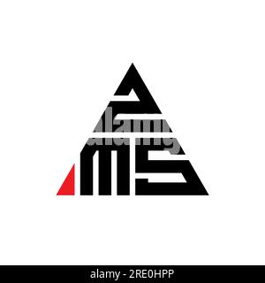 ZMS triangle letter logo design with triangle shape. ZMS triangle logo ...