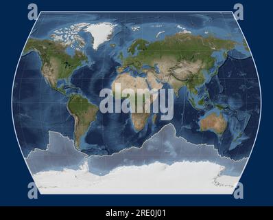 Antarctica tectonic plate on the Blue Marble satellite map in the ...