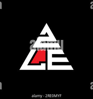 ZLE triangle letter logo design with triangle shape. ZLE triangle logo ...