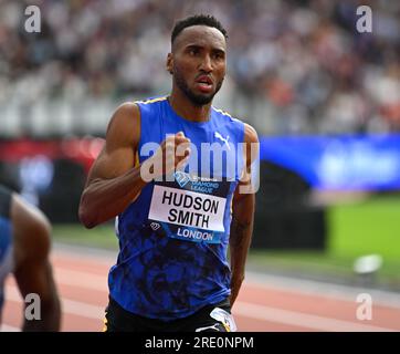 Matthew Hudson-Smith of Great Britain celebrates winning the Men's 400m ...