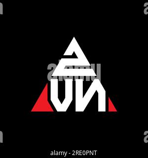 ZVN triangle letter logo design with triangle shape. ZVN triangle logo ...